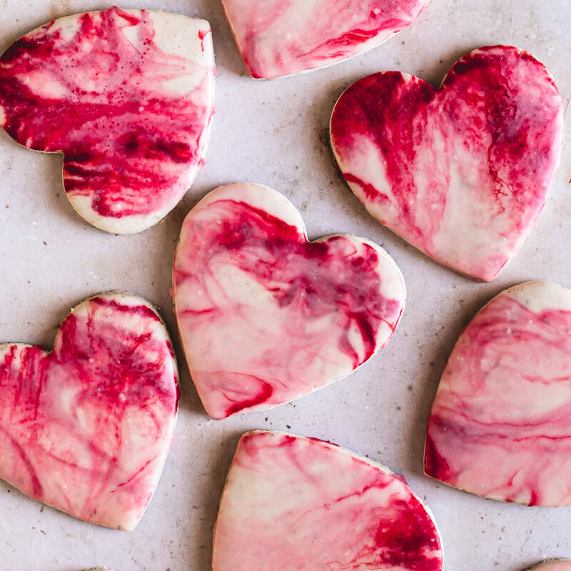 Gluten-Free Vegan Sugar Cookies with Marble Icing - Healthy Little Vittles