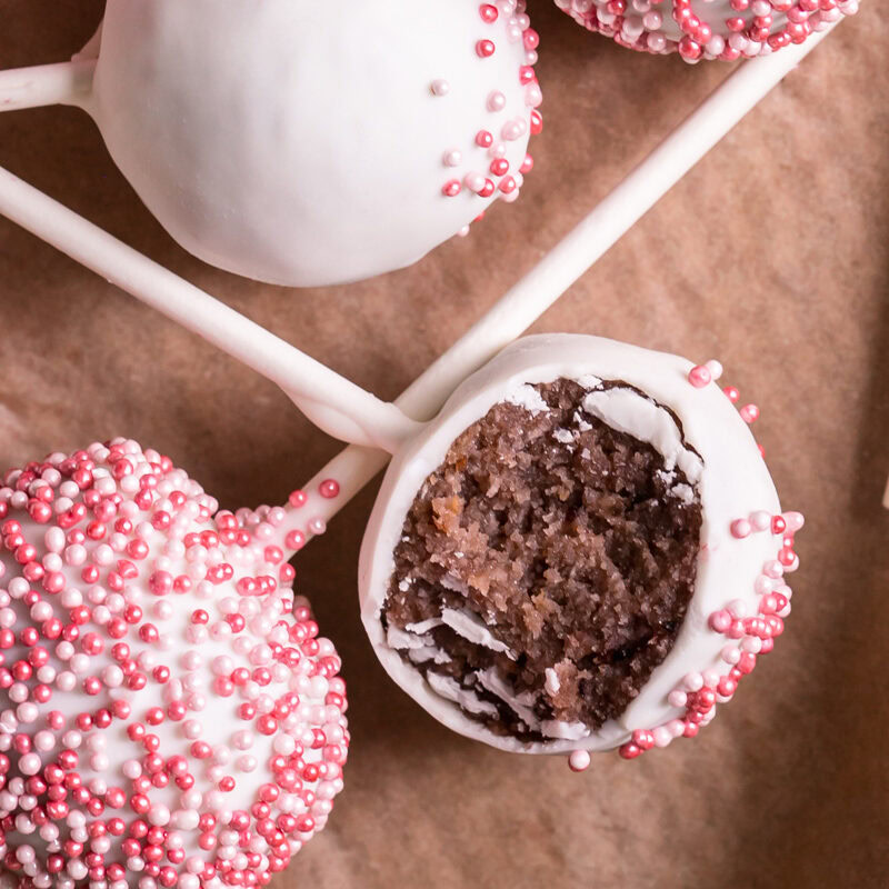 No-Bake Cherry Cake Pops - Healthy Little Vittles