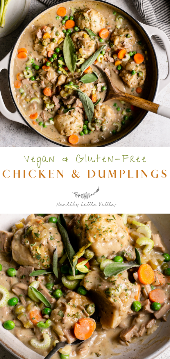 Vegan Gluten-Free Chicken and Dumplings - Healthy Little Vittles