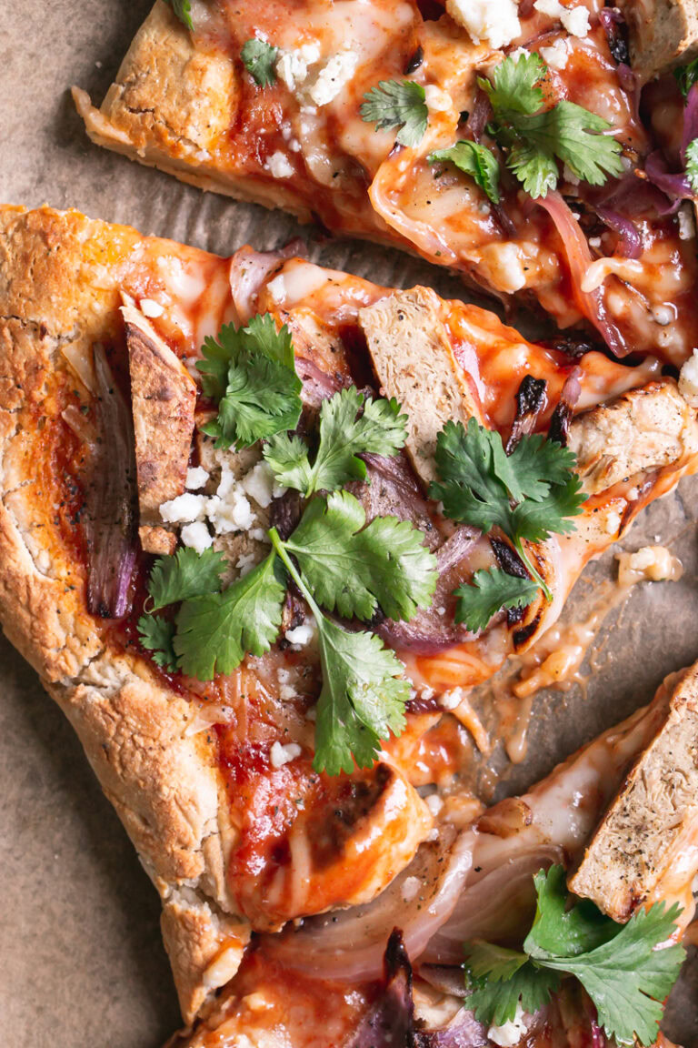 Vegan BBQ Chicken Pizza (Gluten-Free) - Healthy Little Vittles