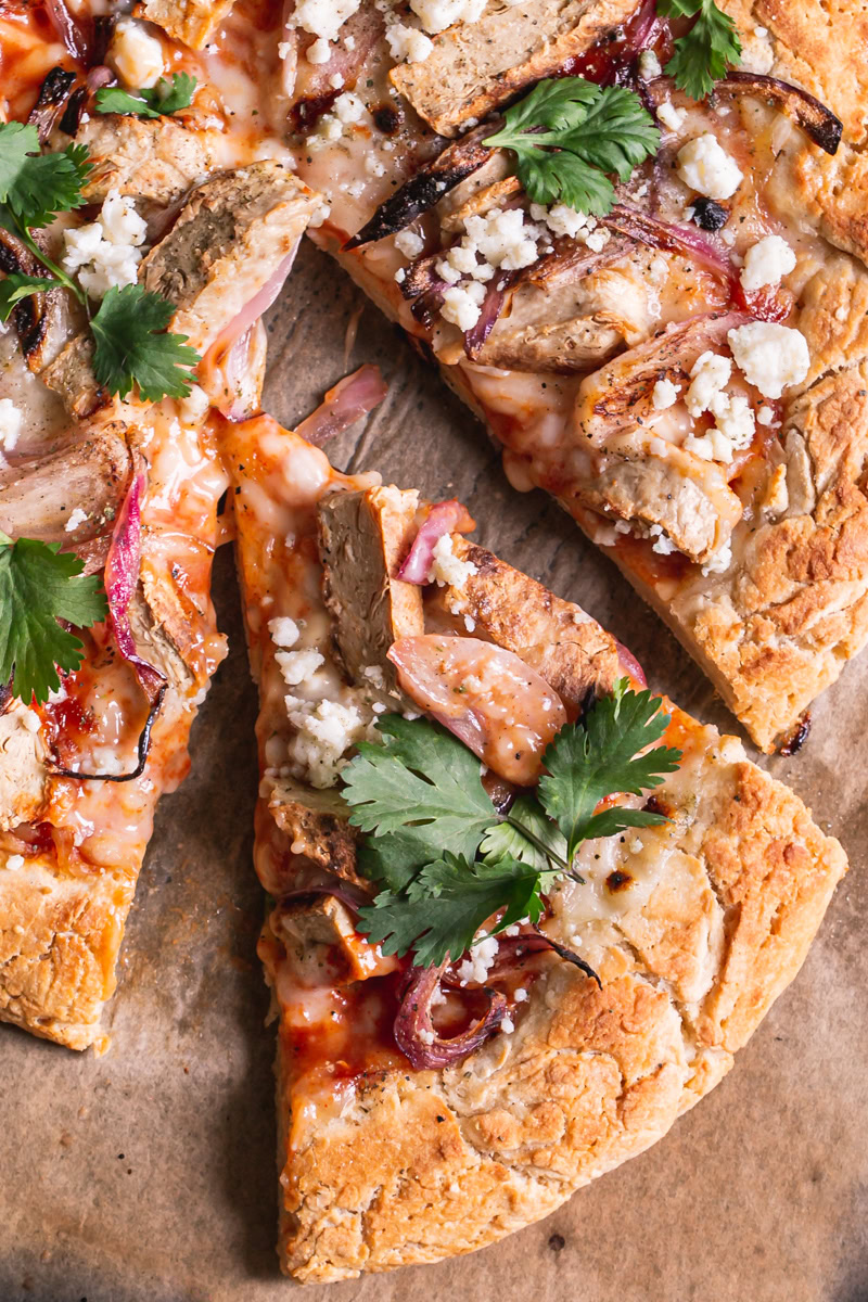 Vegan BBQ Chicken Pizza (Gluten-Free) - Healthy Little Vittles