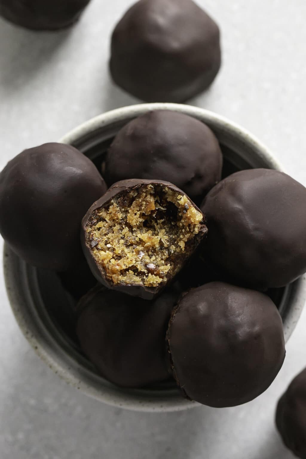 Chocolate Peanut Butter Almond Flour Date Bites - Healthy Little Vittles