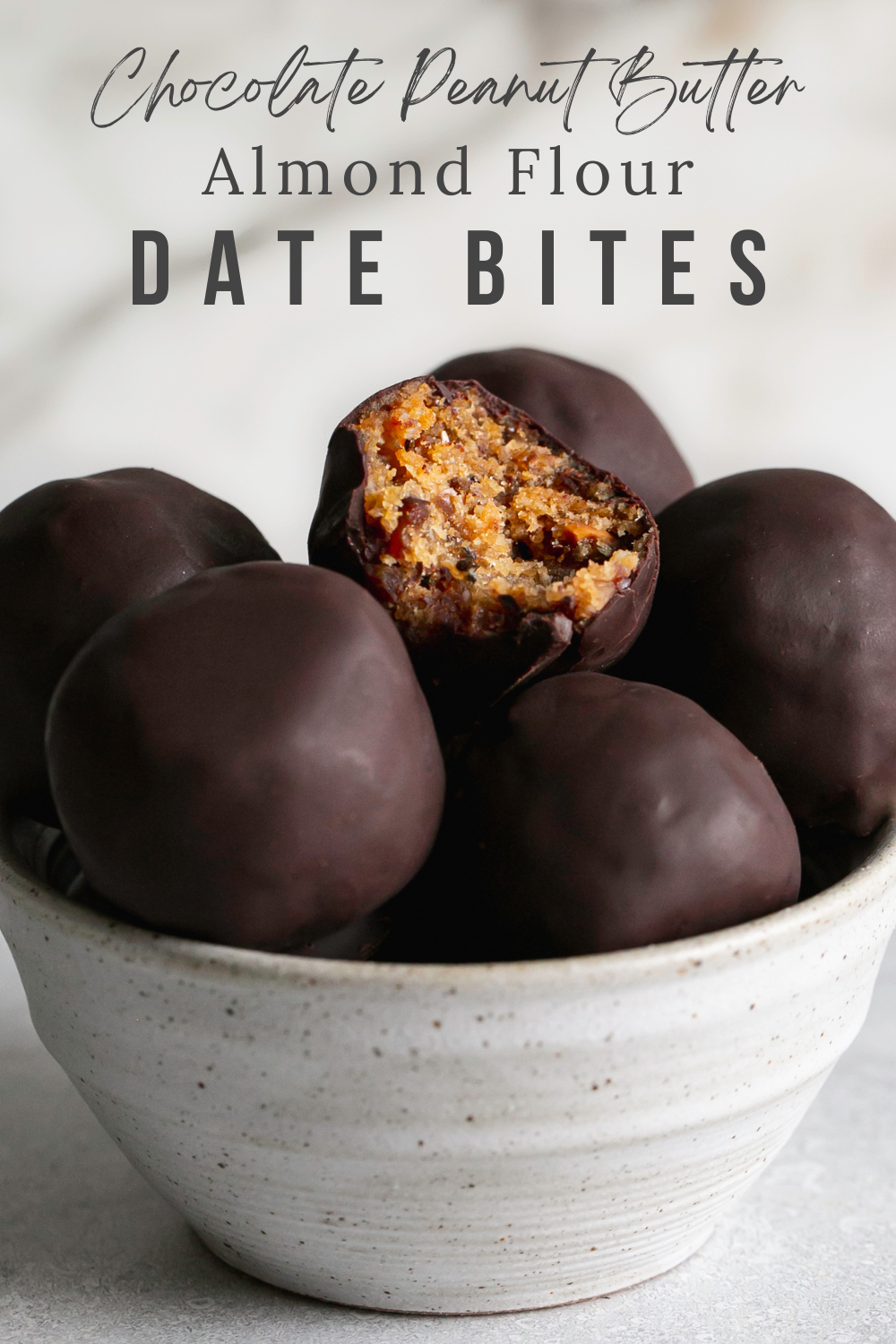 Chocolate Peanut Butter Almond Flour Date Bites - Healthy Little Vittles