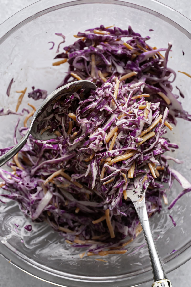 Easy & Crunchy Red Cabbage Coleslaw (Vegan!) - Healthy Little Vittles
